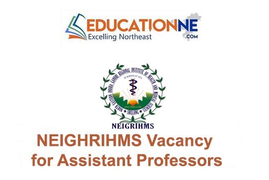 NEIGHRIHMS Recruitment on Adhoc basis. - educationne